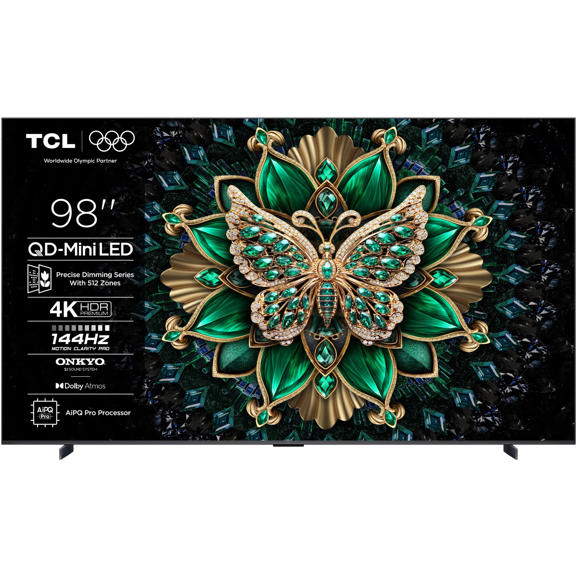 Televizoare LED - Televizor TCL QD-MiniLed 98C6K, 248 cm, Smart Google ...